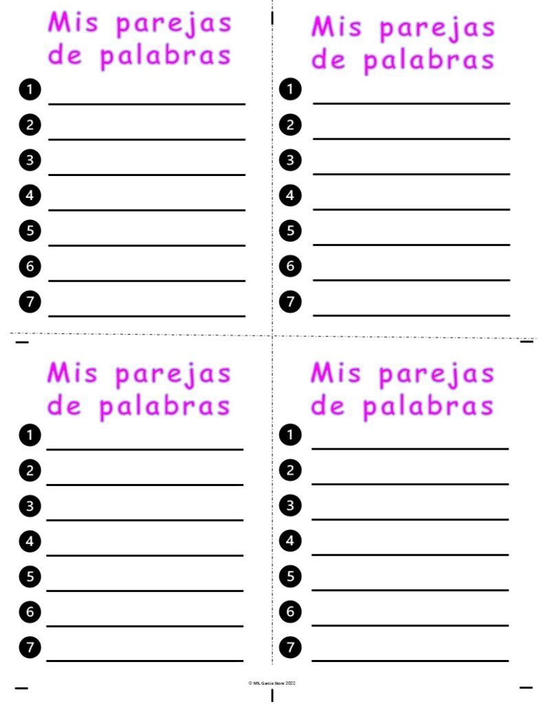 Memory Game (Memorama) Palabras de uso frecuente HMH de Kindergarten ...